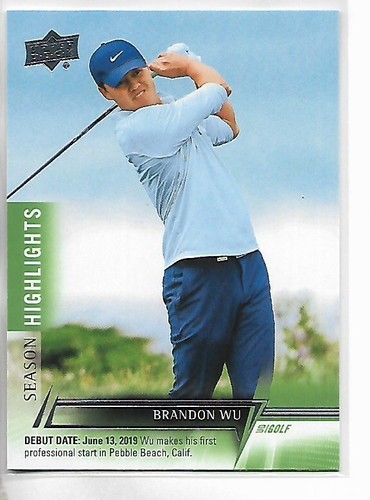 2024 Upper Deck Golf Brandon Wu Season Highlights Card # 61 | eBay