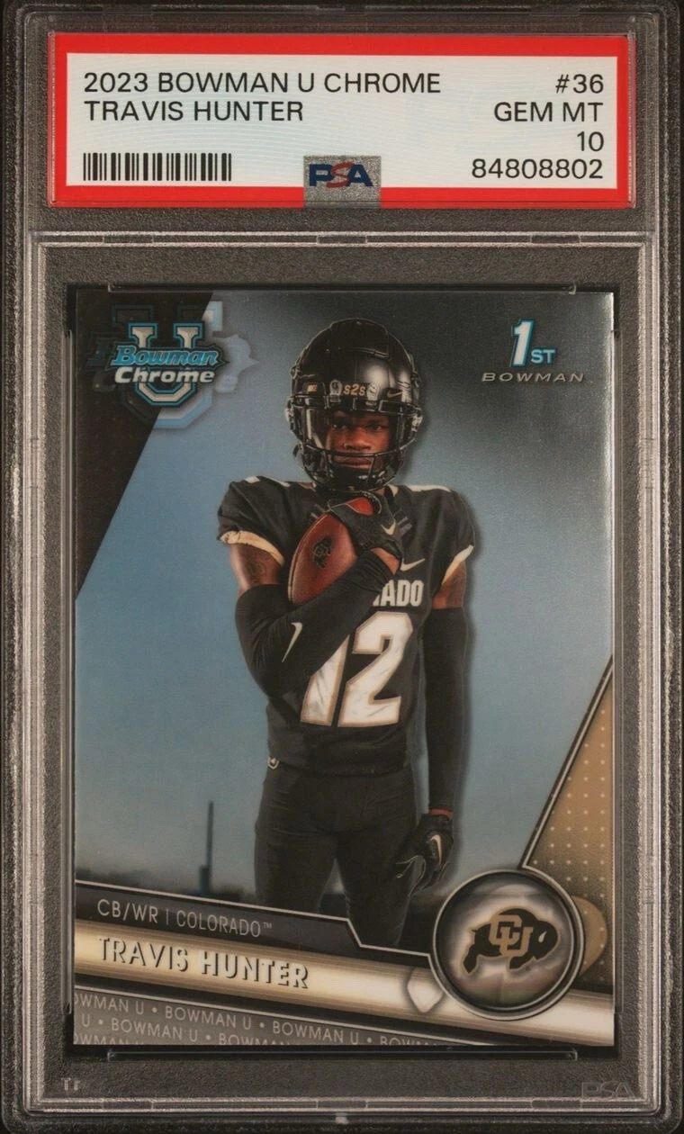 Travis Hunter 2023 Bowman Chrome University #36 Prospects (1st) Price Guide - Sports Card Investor