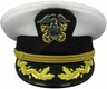US NAVY COMMANDER ADMIRAL RANK WHITE HAT CAP R N COMMANDERS | eBay