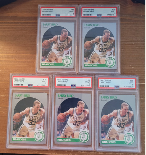(5) 1990 Hoops Larry Bird #39 PSA 9 Boston Celtics Investment Lot | eBay