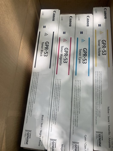 CANON GPR-53 Full Toner Set Black Cyan Magenta Yellow CMYK NEW OEM ...