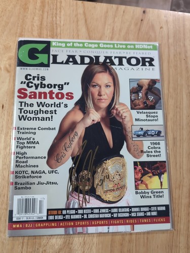 Chris Cyborg Santos Signed GLADIATOR Magazine UFC MMA | eBay
