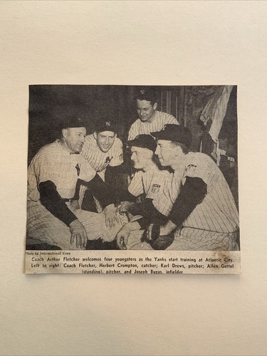 Herb Crompton Karl Drews Al Gettel Art Fletcher Joe Buzas 1945 Sporting ...