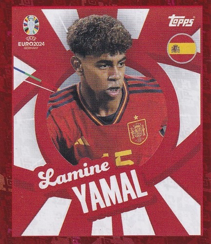 Topps UEFA Euro 2024 Sticker Swiss ESP PTW Lamine Yamal Rookie Topps ...