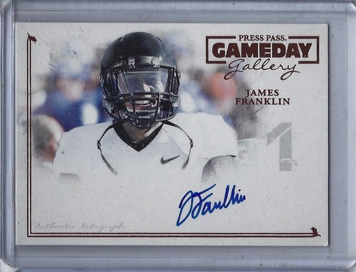 2014 Press Pass Gameday Gallery James Franklin Autograph Bronze RC Auto ...