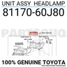 81170-60J80 Toyota OEM Genuine UNIT ASSY HEADLAMP | eBay
