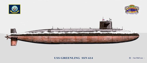 USS Greenling SSN-614 Submarine Print US Navy | eBay