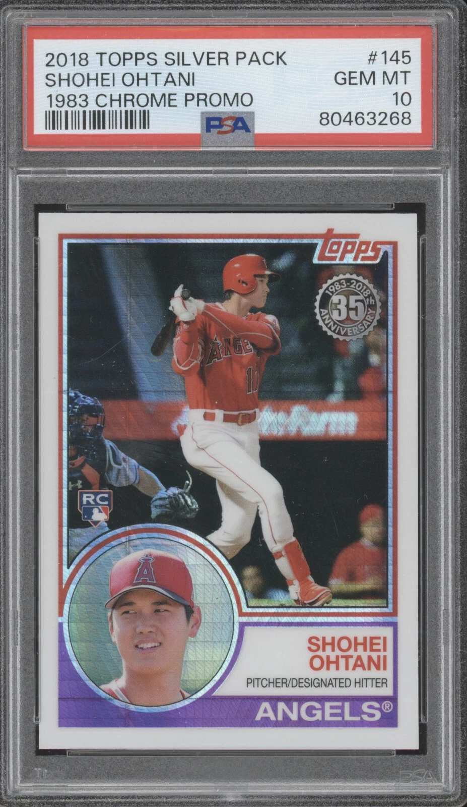 Shohei Ohtani 2018 Topps Silver Pack #145 1983 Chrome Promo (Update ...