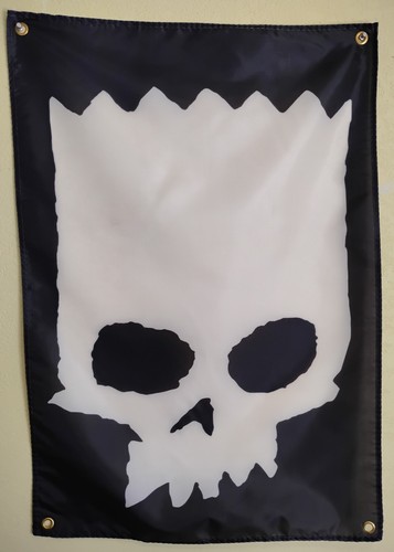 Zero Skateboards Bart Simpson Skull Banner Poster Deck Homer Lisa Jamie ...