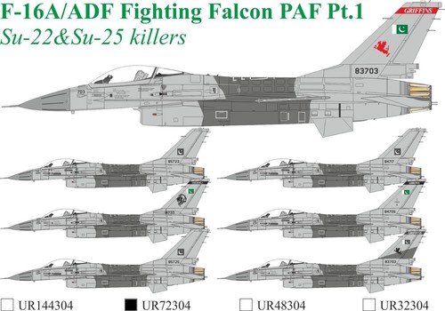 UpRise Decals UR72304 - DECAL F-16A/ADF Fighting Falcon PAF Pt.1 1/72 ...