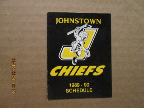 ECHL Johnstown Chiefs Vintage Defunct 1989-90 Team Logo Hockey Pocket ...