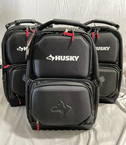 Husky Pro Tool Backpack Storage 13" Zippered Top Lockable Polyester w ...