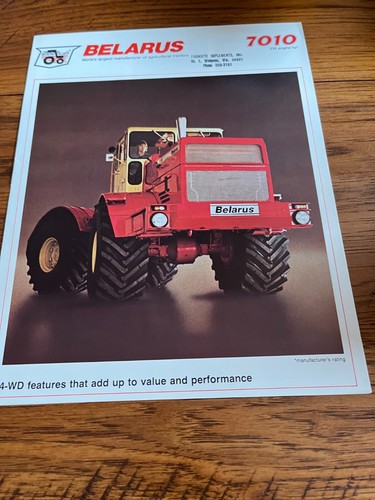 Belarus 7010 Tractor Brochure FCCA | eBay