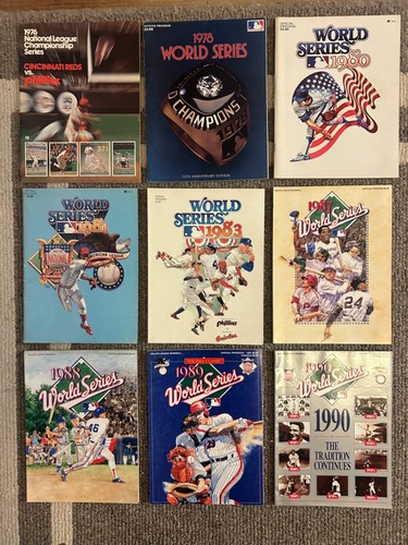 WORLD SERIES PROGRAM LOT OF 8 1978, 80, 81, 83, 87, 88, 89, 90 & 1976 ...