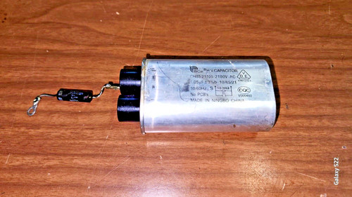 BICAI H.V. CAPACITOR 1.05UF-2100VAC PULLED FROM KITCHENAID M/W MODEL ...