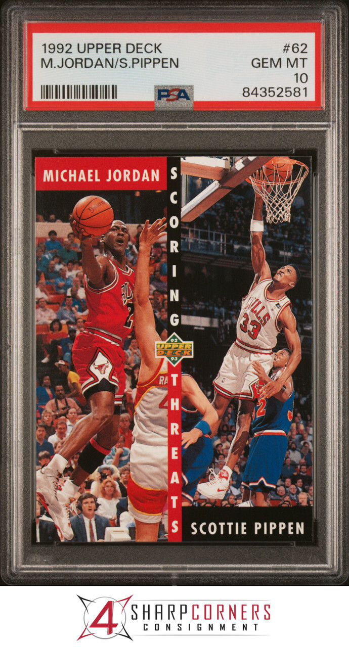 Michael Jordan 1992 Upper Deck #62 Scoring Threats (w/S. Pippen) Price ...