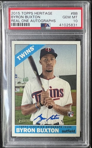 2015 Topps Heritage Byron Buxton ROA PSA 10 Pop 5!!! Gem Mint on card ...