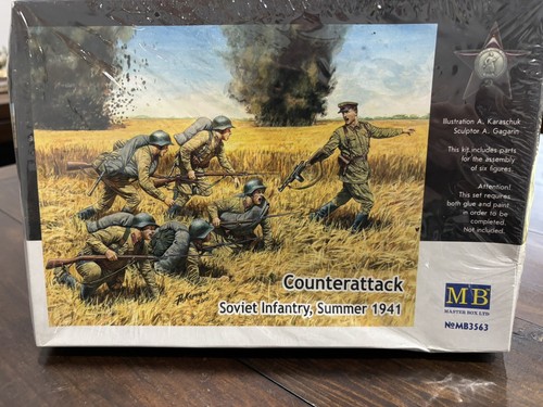 Master Box Models #3563 1/35 Counterattack Soviet Infantry Summer 1941 ...
