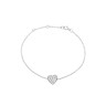 Beautiful Heart Shape Dainty White Cubic Zirconia 0.03 Carat 935 Silver ...