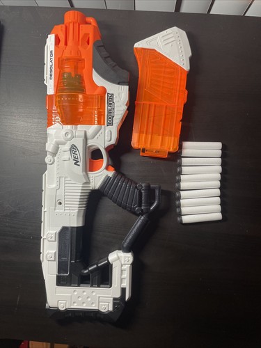 NERF Doomlands Desolator with a 10 round mag and 10 black and white ...