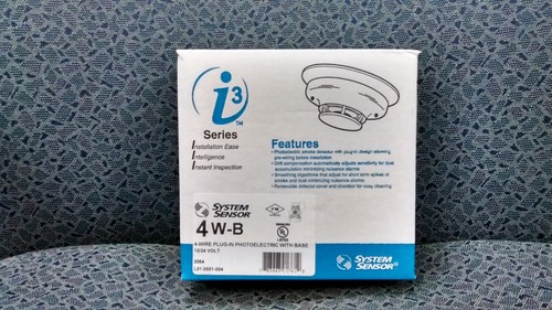 Smoke detector, 12/24 Volt, Photo, 4-Wire, System Sensor #4W-B | eBay