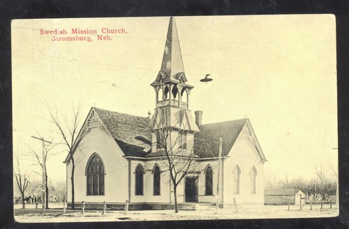 STROMSBURG NEBRASKA SWEDISH MISSION CHURCH VINTAGE POSTCARD HUBBERT ...