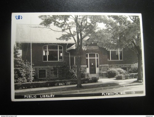 Plymouth Wisconsin Public Library Postcard USA | eBay