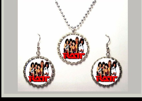 Ratt Band music Group necklace & earrings earring set pair earrings ...