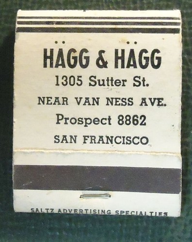 Matchbook - Hagg & Hagg San Francisco CA Flowers FULL | eBay