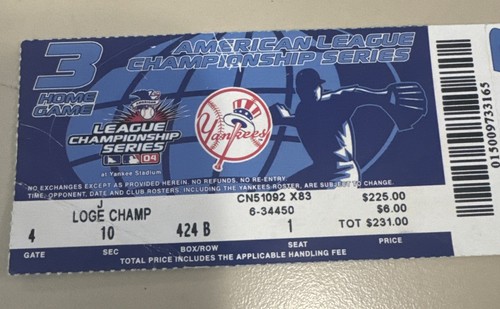 2004 / Red Sox VS NY Yankees ALCS Game 6 Curt Schilling Bloody Sock ...