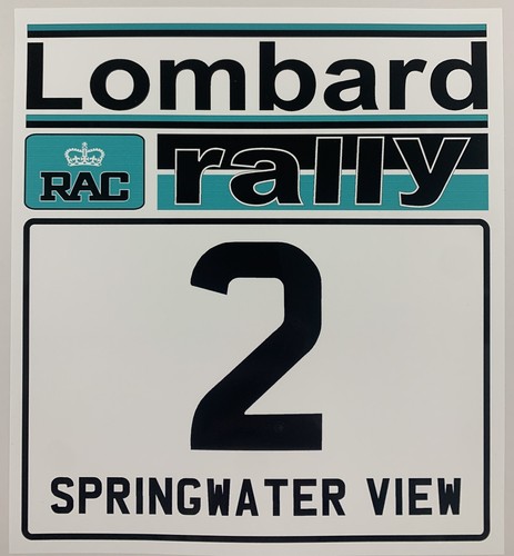 Motorsport Retro Lombard RAC Rally Car Door, Wheelie Bin Number Sticker ...