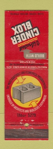 Matchbook Cover - Vibrated Cinder Box Concrete Denver Colorado | eBay