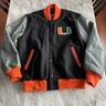 Stewart & Strauss Black Wool & White Leather Varsity Letterman Baseball ...