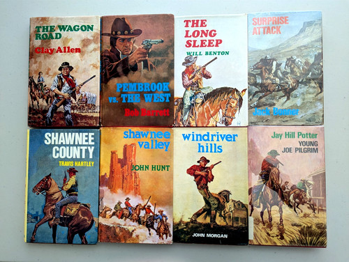 Lot 8 vintage 1970-80s Robert Hale western HCDJ Lauran Paine Jay Hill ...