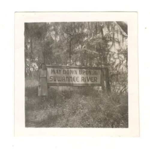 Vintage Photo Suwannee River Jungle Drive Florida Sign 1950's Found Art ...