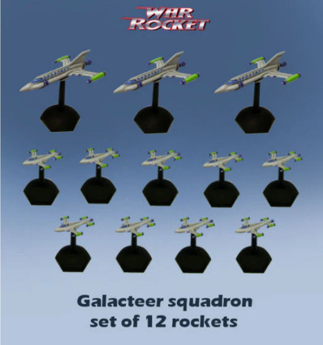 1/300 Hydra Miniatures War Rocket Galacteer Squadron (Set of 12 Rockets ...