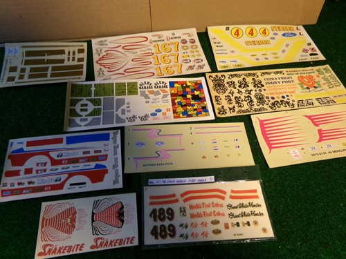 10 Vintage New Model Car Decal Sheets 1/25 Ford /Mustang /1940 /1948 49 ...