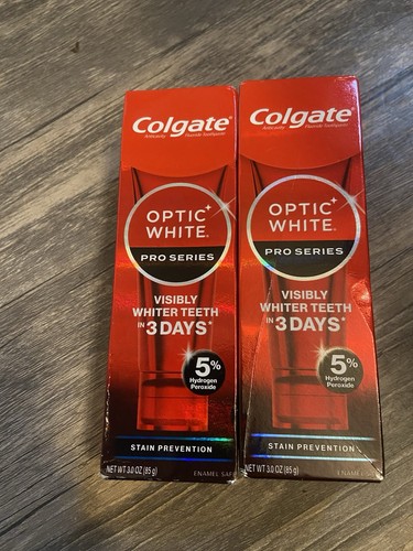 2 Colgate Optic White Pro Series Stain Prevention Whitening Toothpaste ...
