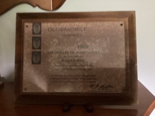 Oldsmobile Vanguard Certificate Of Achievement | eBay
