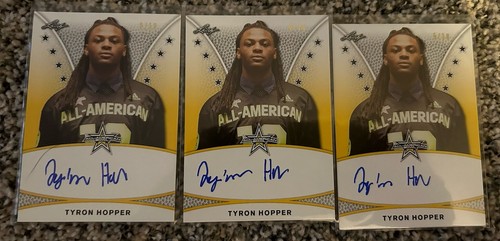 (3) Tyron Hopper 2019 Leaf All American Tour Auto #/10 Green Bay ...