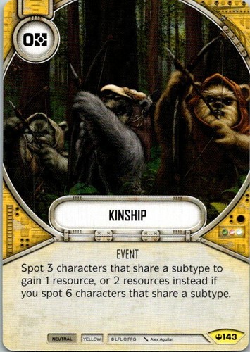Star Wars Destiny Spark Of Hope Card #143 Kinship | eBay