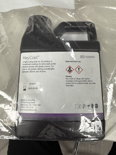 Keystone Key Ortho Model 3D Printing Resin .5 KG | eBay