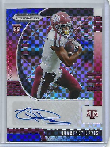 Quartney Davis 2020 Panini Prizm Red-White-Blue Autograph Rookie #62/99 ...