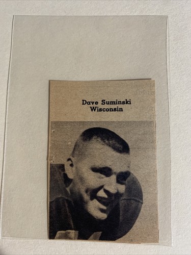 Dave Suminski Wisconsin Badgers 1952 College Football Panel | eBay