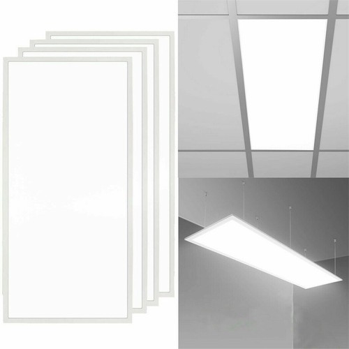 4 Pack 2x4' LED Panel Celling Light Troffer Edge-Lit Flat 72W 6500K ...