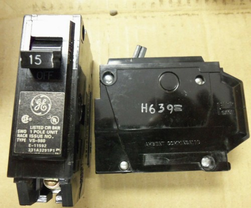 NEW GE THQL THQL1115 1 POLE 15 AMP 120/240V BLACK/STICKER CIRCUIT ...
