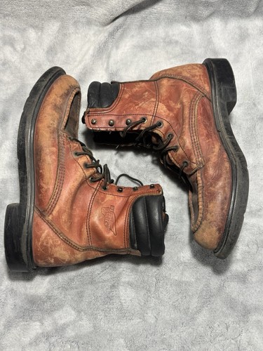 Men's Size 9.5 B Red Wing 402 Classic Super Sole Plain Moc Toe Boots ...