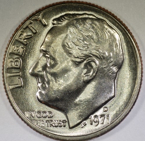 1971-D Roosevelt Dime 10C - Uncirculated - Full Bands FB Rare | eBay
