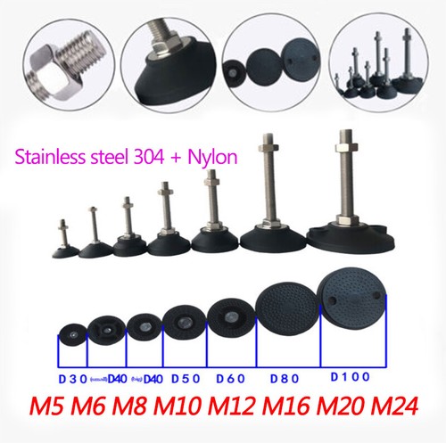 Leveling Machine/Furniture Feet M5 M6 M8 M10 M12-M24 Screw in Height ...