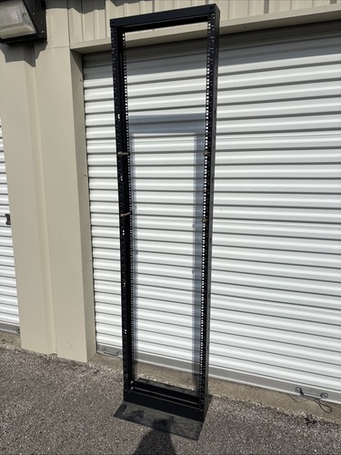 7ft Open Frame 19" 45U 2-Post Black IT Network Server Relay Rack 900lbs ...